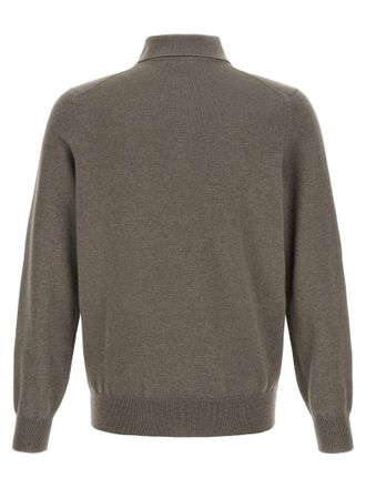 Brunello Cucinelli Pure Cashmere Shaved Knit Polo Shirt - Green