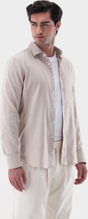 van Laack Flanellhemd mit Fischgräten-Muster Slim Fit