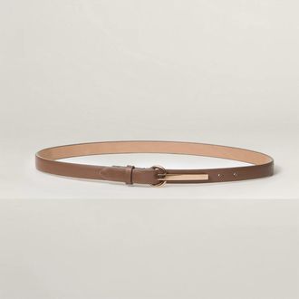 Reptiles House Staffa schnalle und nahtloser Ledergürtel 20mm - Braun