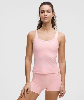 lululemon Align Tanktop mit U-Ausschnitt in Taillenl&auml;nge f&uuml;r Frauen - Gr&ouml;&szlig;e 10 in Pink Pearl