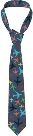 Generic Cravate DAffaires Fond Bleu Avion Confortable Tie Fine Cravate Pour Homme Pour Accessoires Affaires Mariage