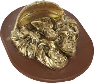 DOITOOL Weihwasserbecken aus Resin Heilige Familie 20,2x17,3x6cm Wandplakette Katholisches Wanddekoration Hausaltar Aufh&auml;ngbar