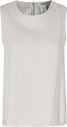 Max Mara Femme, Tops, Blanc, Taille: 36 FR Anika Sleeveless Top