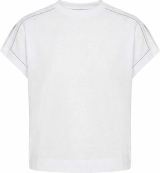 PESERICO Femme, Tops, Blanc, Taille: 40 FR T-shirt &agrave; col rond