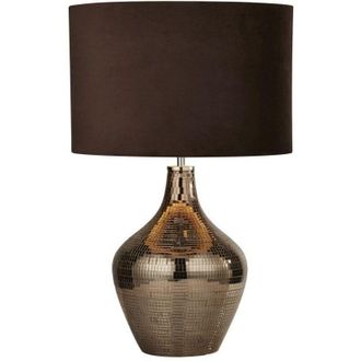 Searchlight Lampe Touch 1x60W E27 Chrome Fum&eacute; Brun