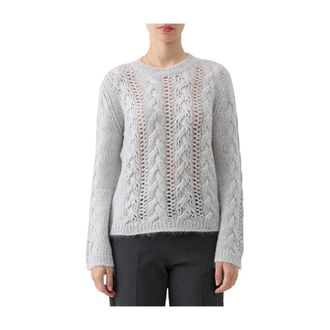 Le Tricot Perugia Girocollo Mohair Lurex - - Knitwear - Damen - Grau - S