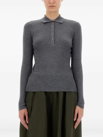 Aspesi polo à manches longues - Gris