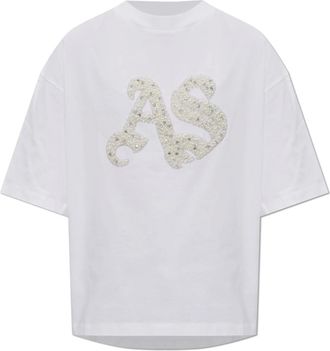 AllSaints Femme, Tops, Blanc, Taille: 40 FR Icon Amelie T-Shirt Orn&eacute; Oversize