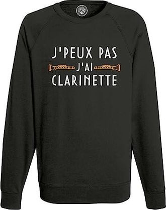 Fabulous Sweatshirt Homme Noir JPeux Pas JAi Clarinette Instrument Vent Classique