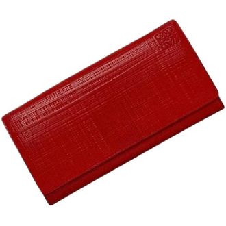 Loewe Pre-owned Leder Portemonnaie - - Pre-owned - Damen - Rot - ONE SIZE