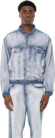 Diesel Homme, Vestes, Bleu, Taille: L D-Denver-Fsi1 Trucker Jacket