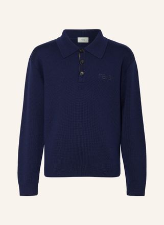Fendi Strick-Poloshirt blau