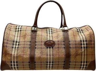 Burberry unisex, Pre-owned, Beige, Taille: ONE Size Pre-owned Nova Check PVC Boston Bag