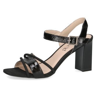 Caprice Damen Sandalen mit Absatz Elegant Festlich, Schwarz (Black Comb), 36 EU