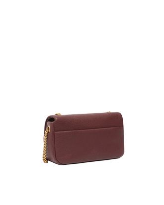 Pinko Love Click Leather Shoulder Bag - Brown