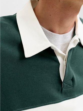 Jack & Jones Sweatshirt JORFREDERIKSBERG BLOCKING SWEAT POLO SN Baumwolle, relaxed fit