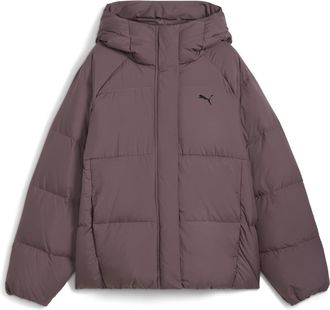 Puma Damen Daunen-Pufferjacke mit Kapuze M, Raisin Purple