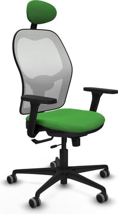 Piqueras y Crespo Ergonomischer B&uuml;rostuhl mit 3D-Armen, h&ouml;henverstellbarer Lendenwirbelst&uuml;tze und festem Kopfteil, ausgestattet mit Syncro/Traslack und eingespritztem S