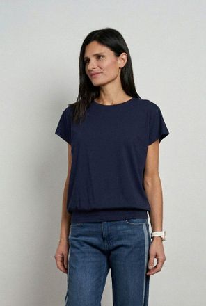 Seidel Moden Rundhalsshirt mit breiten Gummiband an der Taille - MADE IN GERMANY