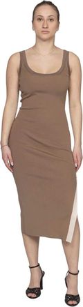 Elisabetta Franchi Femme, Robes, Brun, Taille: 38 FR Abito di Maglia