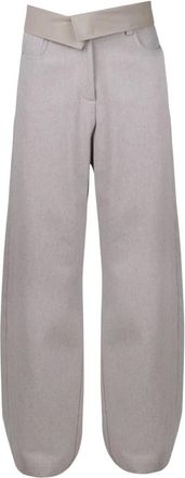 Alysi Femme, Pantalons, Beige, Taille: 34 FR Wide Pantalons