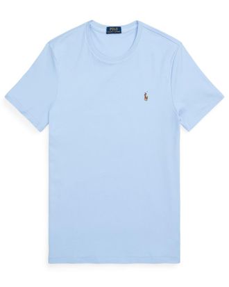 Ralph Lauren Super softes T-Shirt mit Poloreiter-Stickerei, Custom Slim Fit in