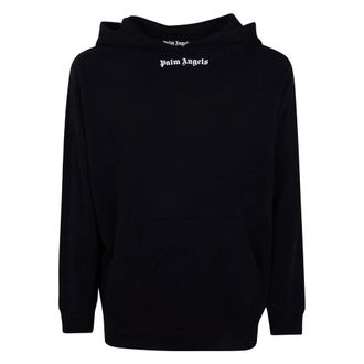 Palm Angels Homme, Sweatshirts et sweats &agrave; capuche, Noir, Taille: L Classic Logo Over Sweat &agrave; capuche