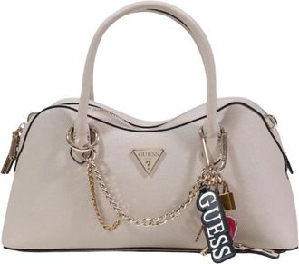 Guess Femme, Sacs, Beige, Taille: ONE Size Davina Satchel
