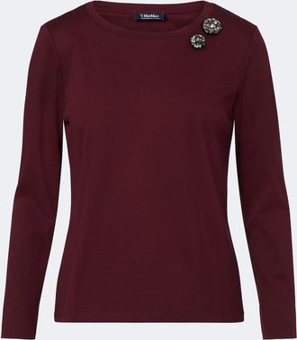 Max Mara Verziertes T-Shirt aus Baumwoll-Jersey
