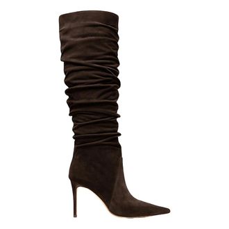Michael Kors L&auml;ssige Kniehohe Wildlederstiefel - - Shoes - Damen - Braun - 38 1/2 EU