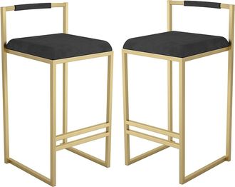 Generic Barhocker, 66-76 cm hoch, mit hohler R&uuml;ckenlehne, Metallbeinen und Fu&szlig;st&uuml;tze, f&uuml;r K&uuml;chentheken, Bistros und Kneipen