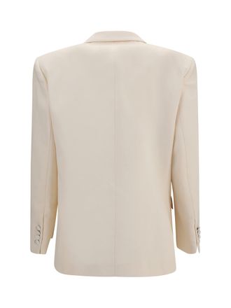 Magda Butrym Womens Floral Cotton And Silk Blazer Cream Cotton; Blazers & Vests
