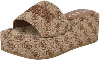 Guess Guess Sandales Bintai pour femme, Logo marron moyen 210, 35 EU