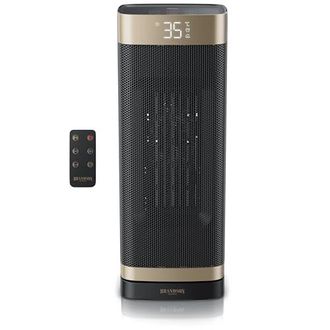 Brandson Heizlüfter energiesparend leise - Oszillation - mit Fernbedienung - Preisträger - ECO Modus - 2 Stufen - Timer - Heizung Keramik Heater - Bad Wohnzimm