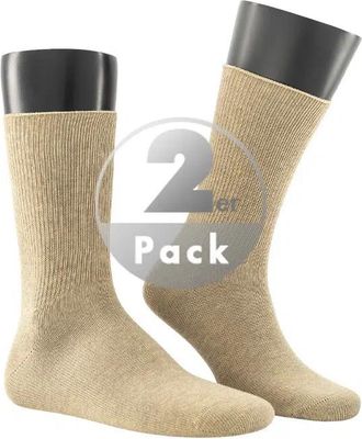 Hudson Herren Socken beige Baumwolle unifarben