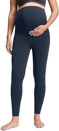CRZ YOGA Butterluxe Leggings de maternit&eacute; Entra&icirc;nement Yoga Grossesse Pantalonover - 71cm True Navy 38
