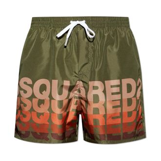 Dsquared2 Homme, Maillots de bain, Vert, Taille: L Logo Swim Shorts