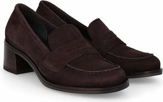 Lince Lince Mocasin Tacon Comodo | Semelle en caoutchouc | Semelle int&eacute;rieure en gel amovible | I53002-9 | Fabriqu&eacute;es en Espagne, Cuir daim marron, 35 EU