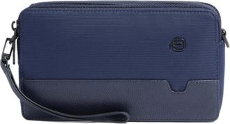 Piquadro Homme, Sacs, Bleu, Taille: ONE Size Pochette avec deux compartiments