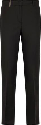 PESERICO Femme, Pantalons, Noir, Taille: 46 FR Pantalon Droit