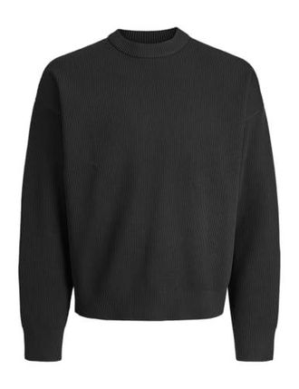 Jack & Jones Jcounion Knit Crew Neck Sn, Noir, L Homme