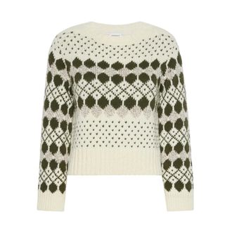 Max Mara Pull &agrave; col rond Jacquard - Femme - Pulls - Multicolore - Taille: 38 FR