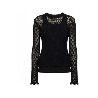 Blumarine Rundhals-Strickware - - Knitwear - Damen - Schwarzk - S
