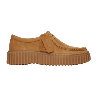 Clarks Camel Suede Schn&uuml;rschuhe - - Shoes - Damen - Braun - 38 EU