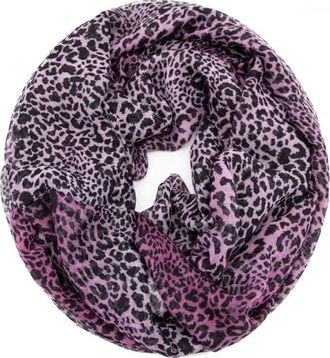 Glamexx24 &Eacute;charpe longue pour femme - Motif l&eacute;opard - &Eacute;charpe tube - Pour fille - Imprim&eacute; animal, gris