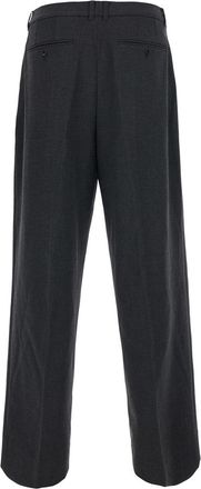 Dunst Double Pleated Wide-Leg Trousers - Gray
