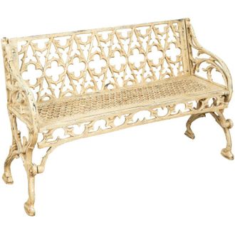 Biscottini International Biscottini - Au&szlig;enbank aus Gusseisen 130 x 47 x 79 cm Au&szlig;en- und Innenbank 2-Sitzer-Stuhl Gartensofa Bank mit Armlehnen Eisenbank