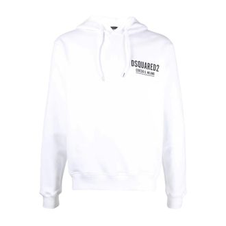 Dsquared2 Homme, Sweatshirts et sweats à capuche, Blanc, Taille: 2XL Ceresio 9 Cool Sweat à capuche