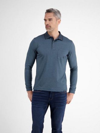 Lerros Langarm-Poloshirt LERROS Langarmpolo für Herren in Strukturoptik