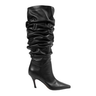 Amina Muaddi Bottes Jamie Slouch 80 - Femme - Chaussures - Noir - Taille: 40 EU
